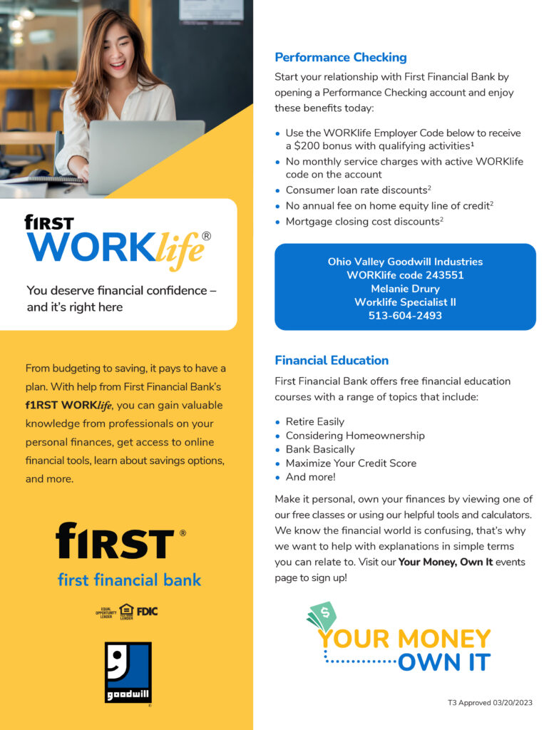 First Financial Work life - Cincinnati Goodwill